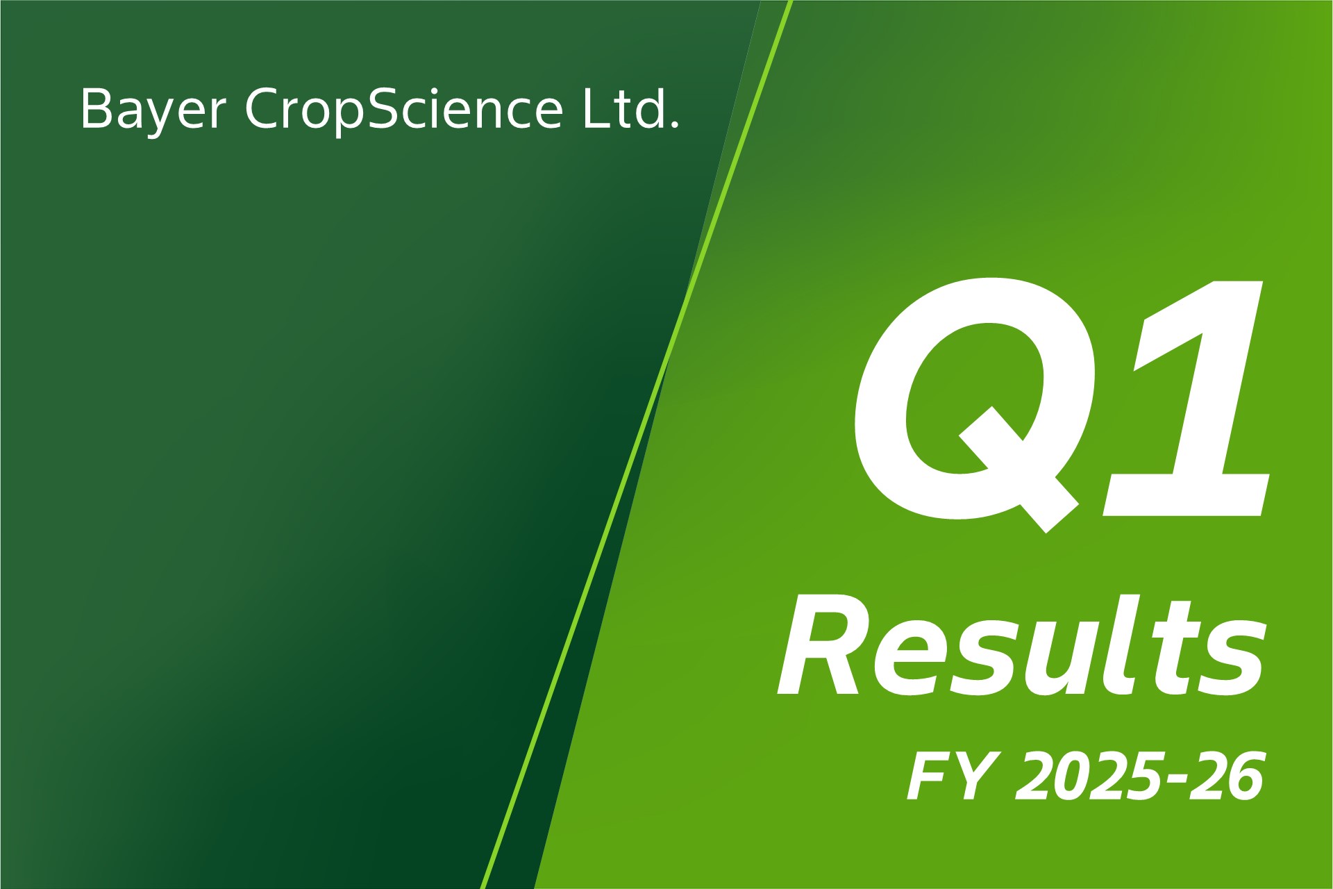 Bayer Crop Science Ltd. reports Q1 Results for FY 25-26 | Bayer India